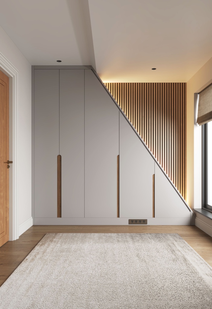 Slatted Wall Feature Wardrobe - UrbanWardrobes.co.uk