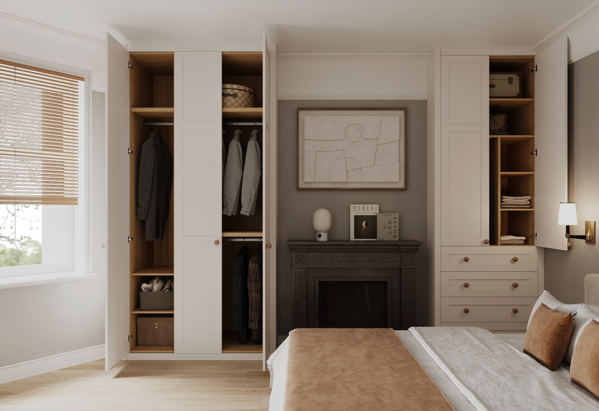 Lacquered alcove cabinets - UrbanWardrobes.co.uk