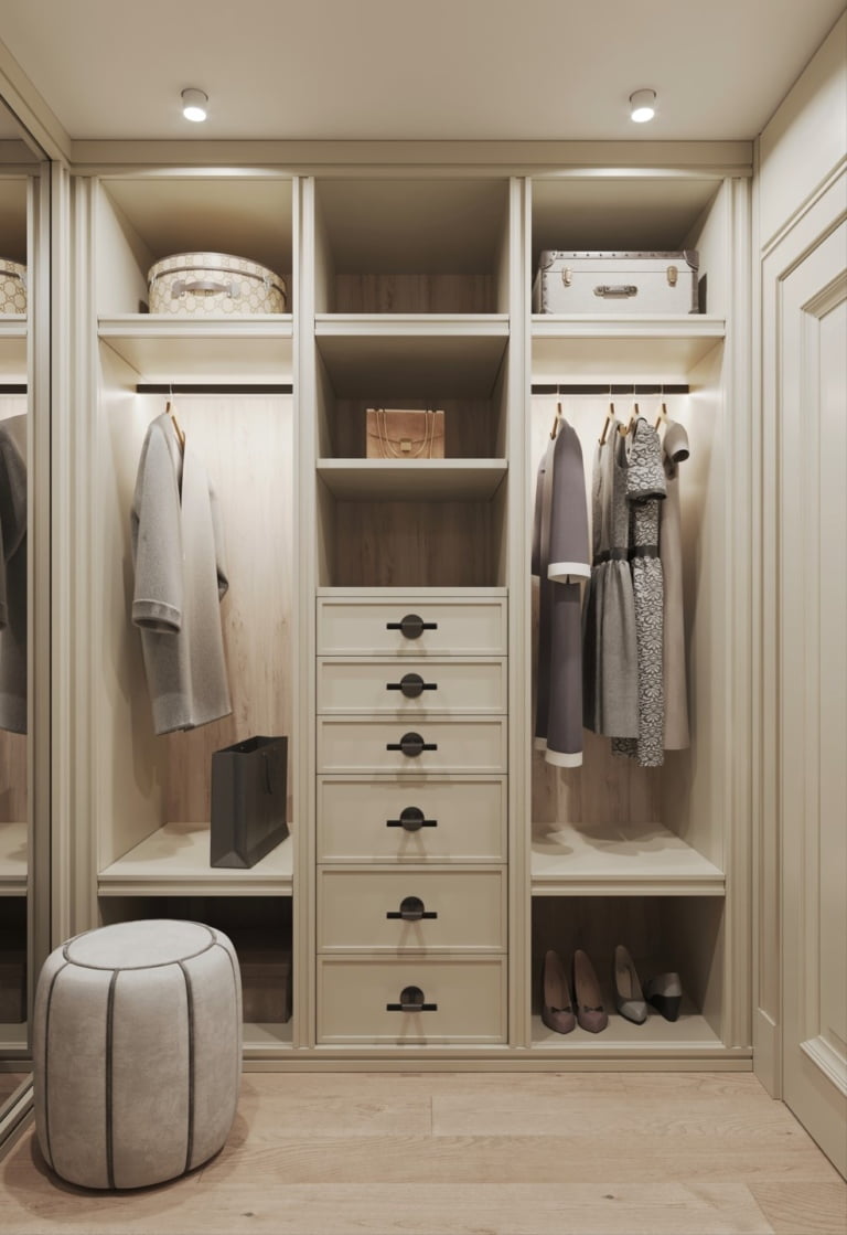 Classic style walk in wardrobe - UrbanWardrobes.co.uk