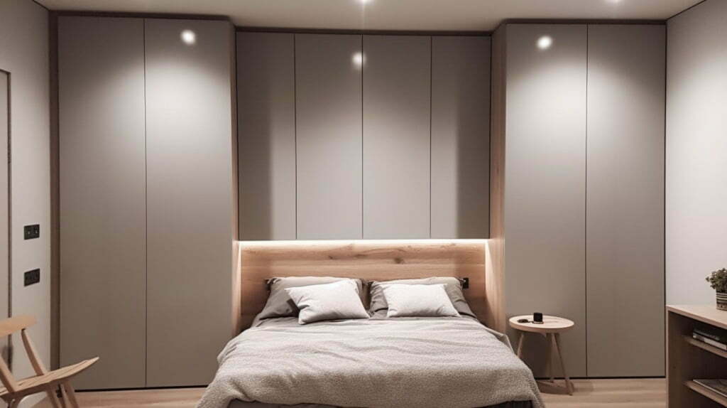 Overbed fitted wardrobes and storage units, bespoke overhead storage