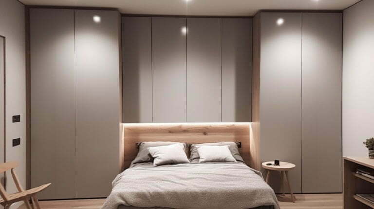 Overbed fitted wardrobes and storage units, bespoke overhead storage