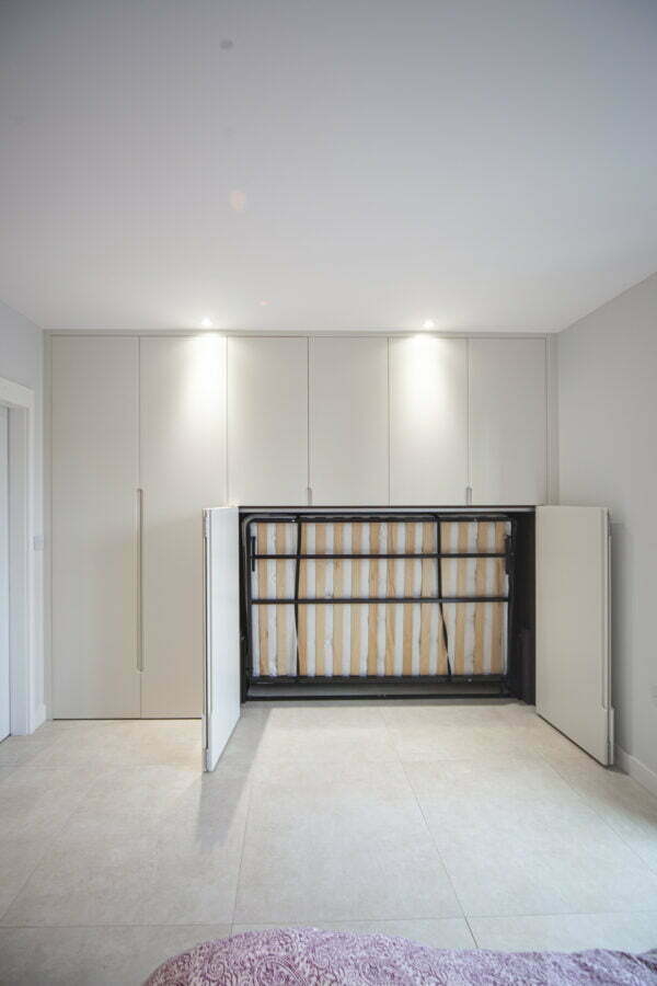 Folding bespoke wall beds - custom made bed built into wall, pull down ...
