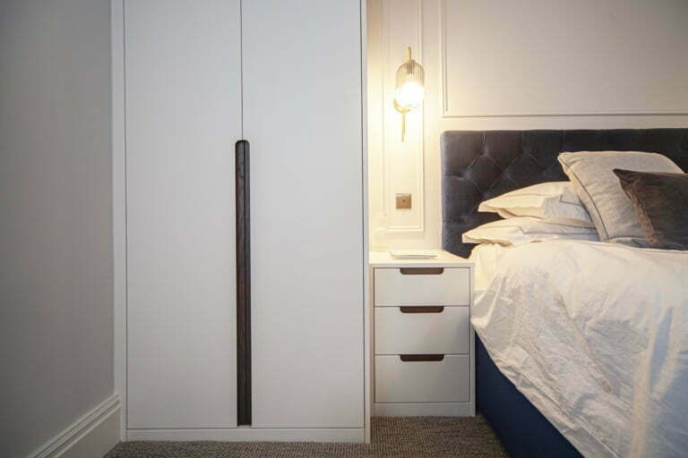 Scandi - range of fitted wardrobes with real wood grooved handles