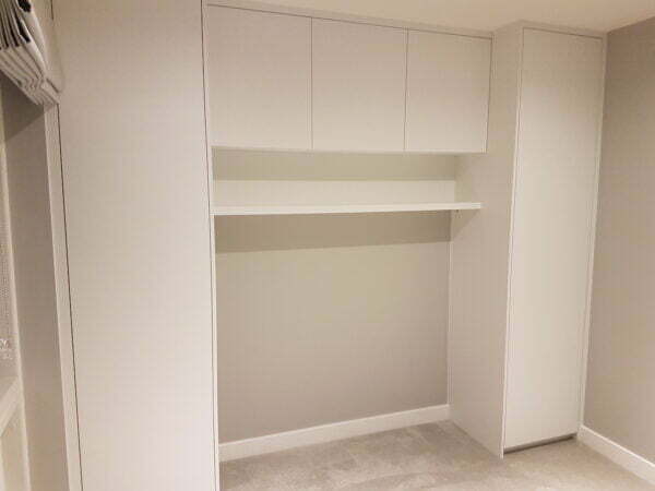 Overbed fitted wardrobes and storage units, bespoke overhead storage
