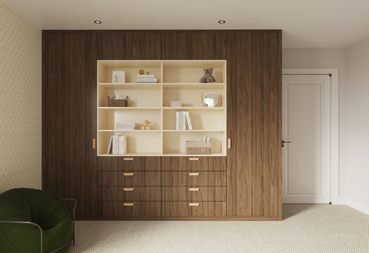 Natural Carini Walnut wardrobe, bespoke & made to measure | Urban Wardrobes