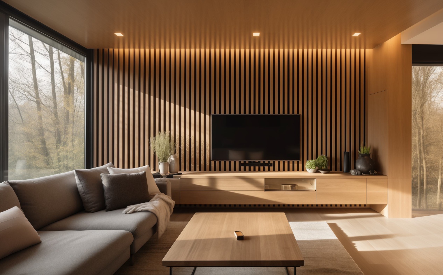 Custom Oak Slat Panels | Urban Wardrobes