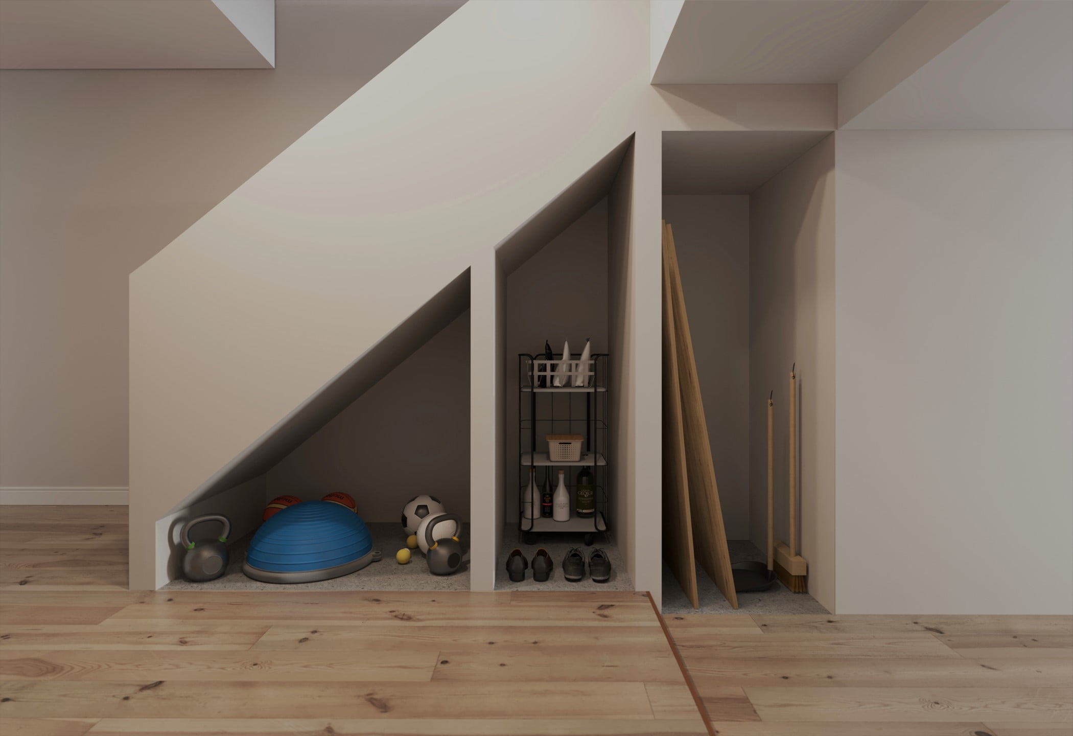 Fitted Understairs wardrobes,built in under stair storage